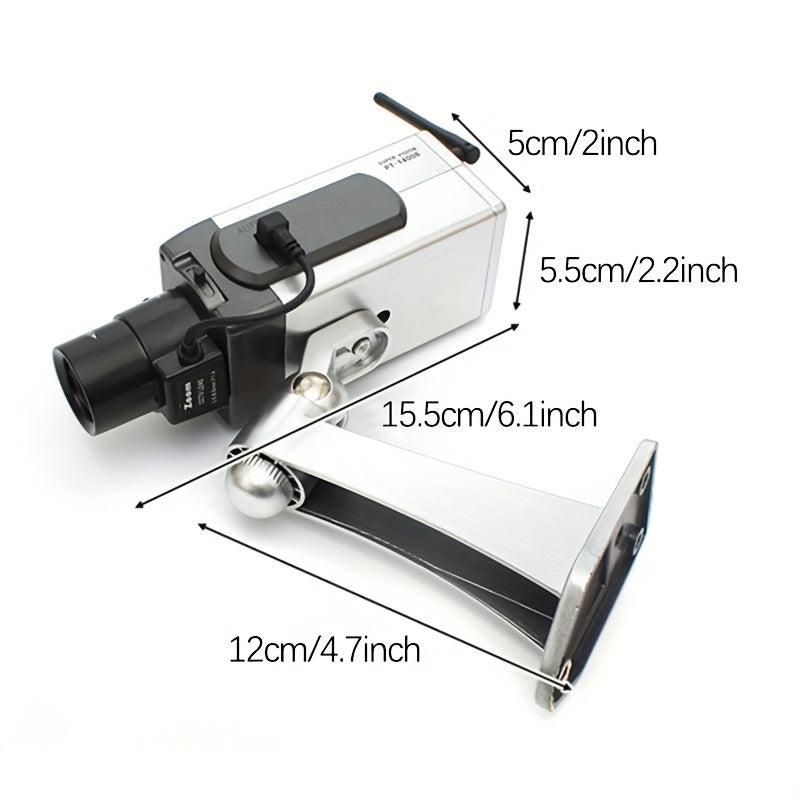 HighPeak Dummy Security Camera – Realistic Auto-Tilt Decoy & LED Light
