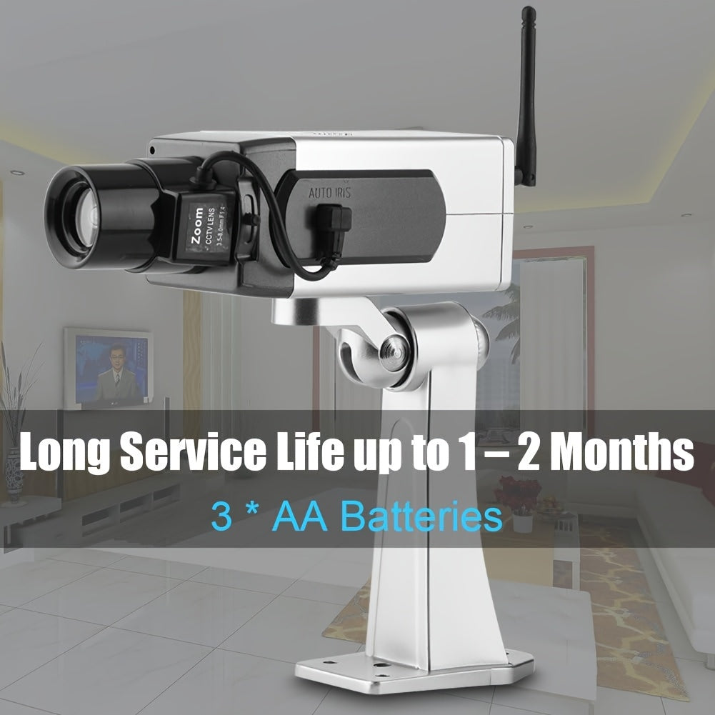 HighPeak Dummy Security Camera – Realistic Auto-Tilt Decoy & LED Light