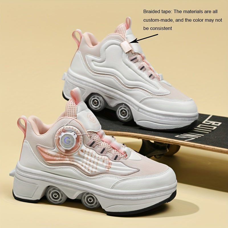 HighPeak Transformable Skate Shoes – 2-in-1 Walkable Four-Wheel Shoes