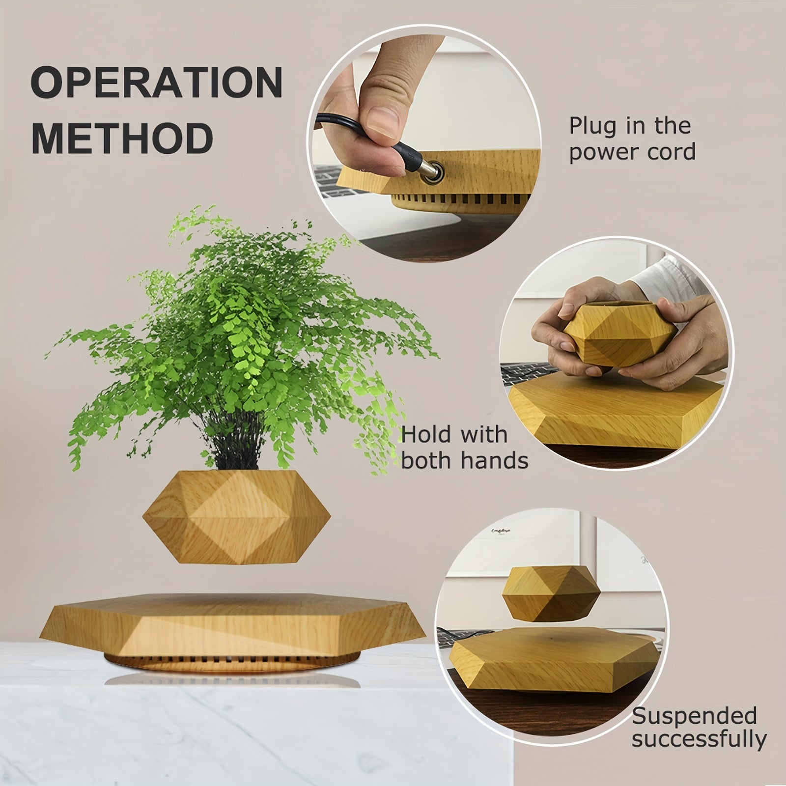 HighPeak Levitating Magnetic Plant Pot – Floating Modern Decor