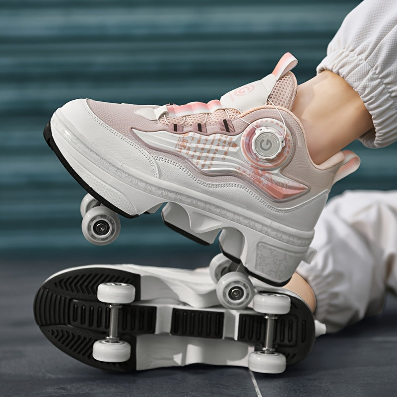HighPeak Transformable Skate Shoes – 2-in-1 Walkable Four-Wheel Shoes