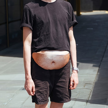 HighPeak Funny Belly Fanny Pack – Novelty Gag Gift with Zip Closure