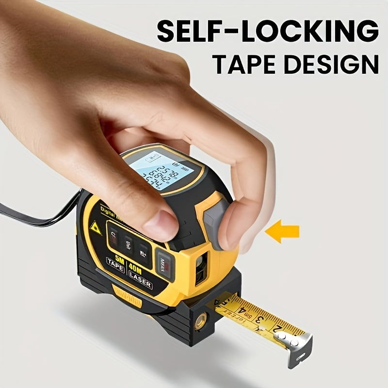 HighPeak 3-in-1 Laser Tape Measure – Digital Distance, Tape & More