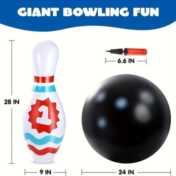 HighPeak Giant Inflatable Bowling Set – Fun Indoor/Outdoor Party Game