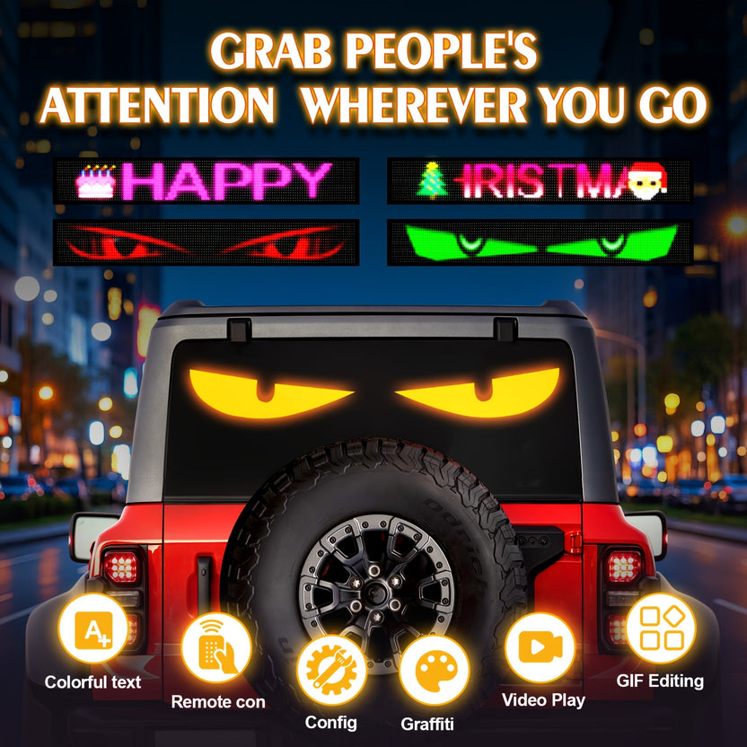 HighPeak Programmable LED Eyes for Cars (2pcs) | Car Window Display