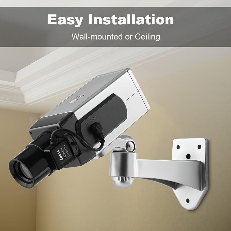 HighPeak Dummy Security Camera – Realistic Auto-Tilt Decoy & LED Light