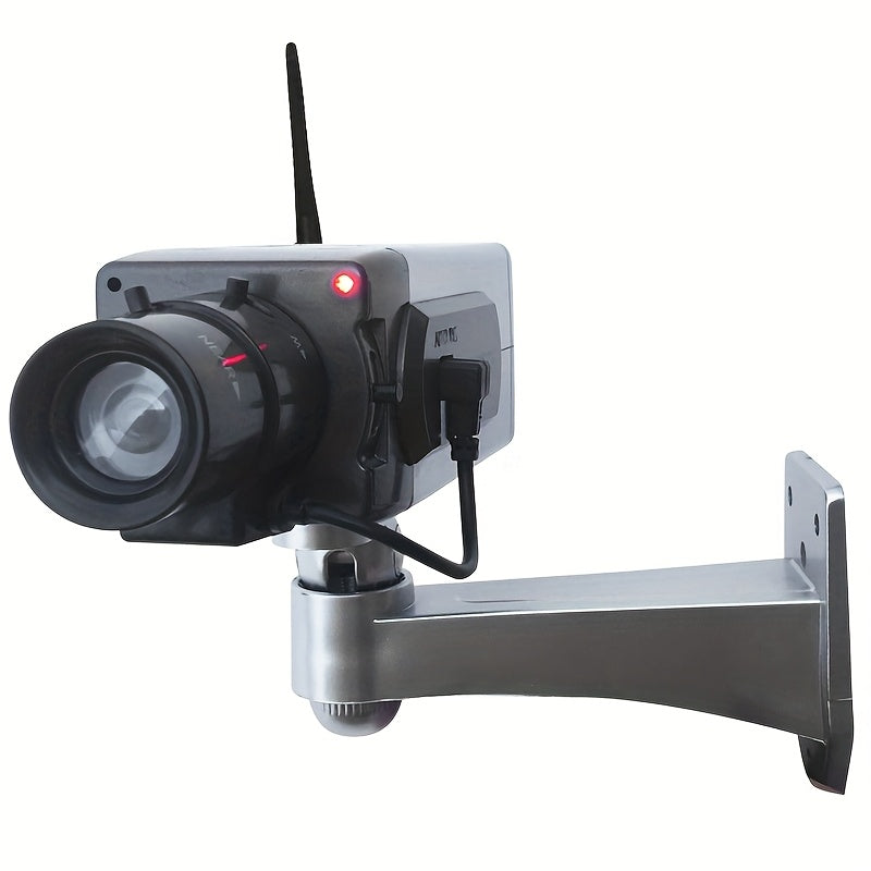 HighPeak Dummy Security Camera – Realistic Auto-Tilt Decoy & LED Light