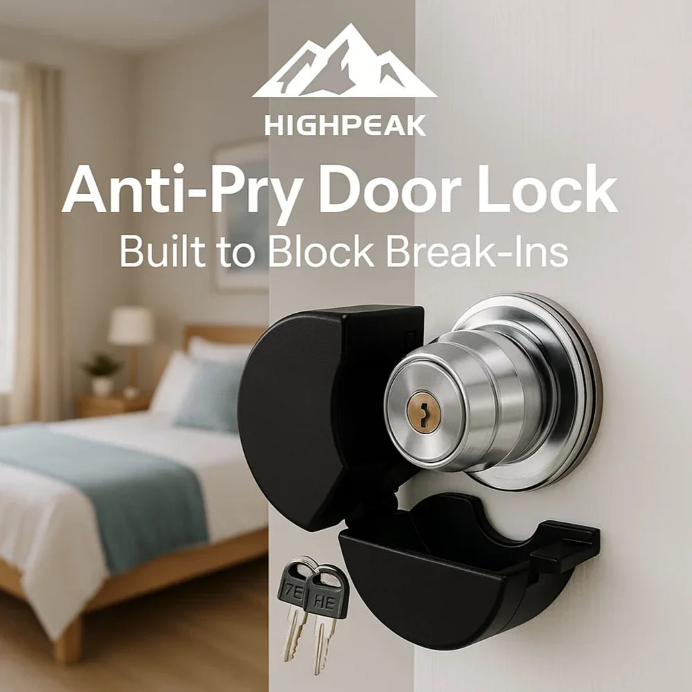 HighPeak Anti-Pry Door Lock – Heavy-Duty Keyed Security for Your Home