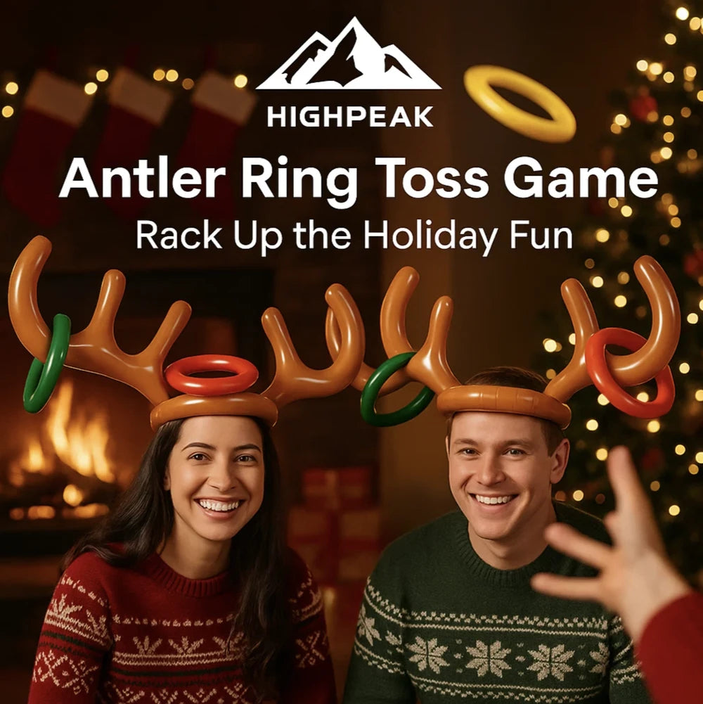 HighPeak Inflatable Antler Ring Toss Game with 4 Rings for Christmas