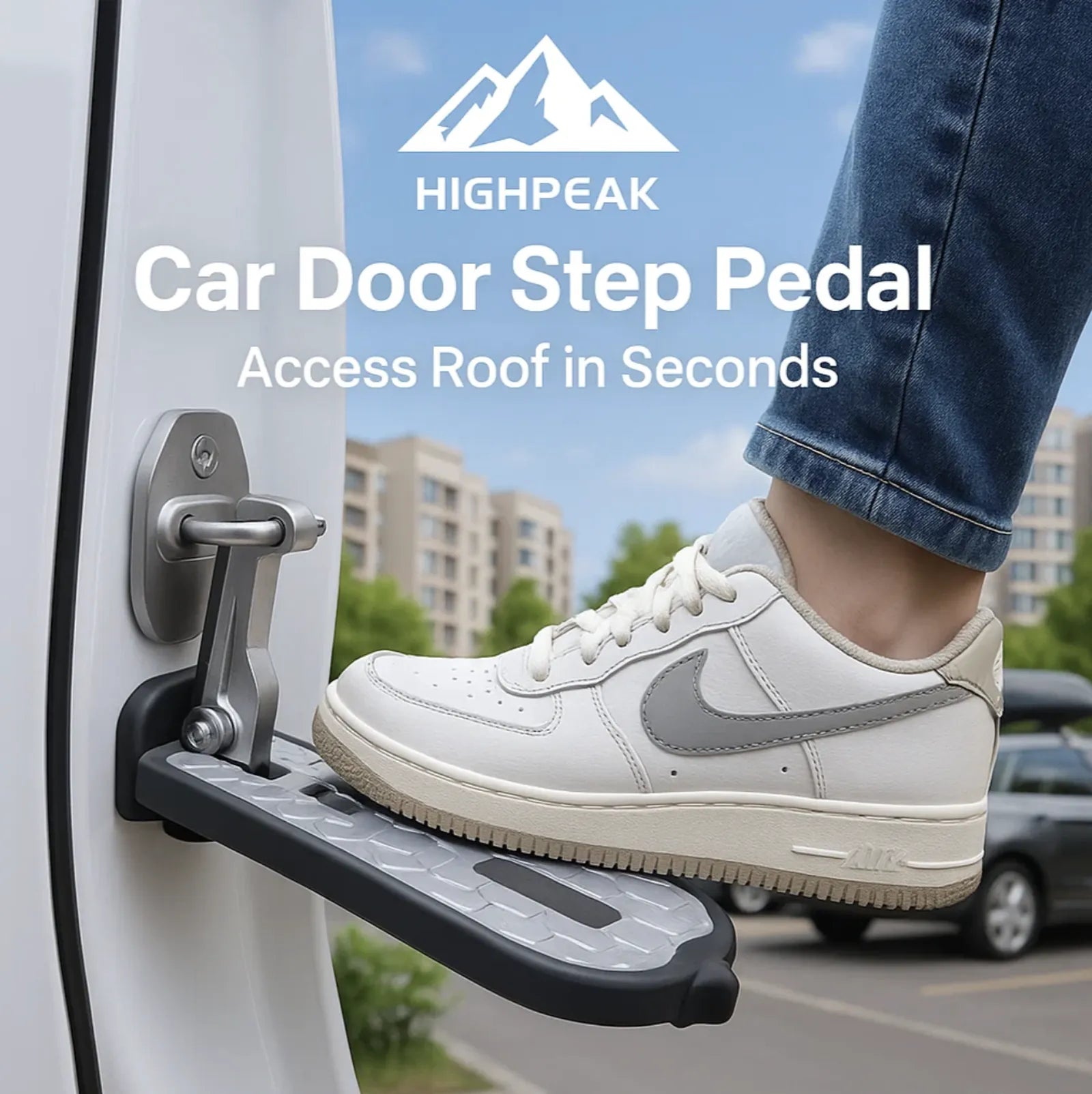 HighPeak Car Door Step Pedal – Folding Non-Slip Roof Access Tool
