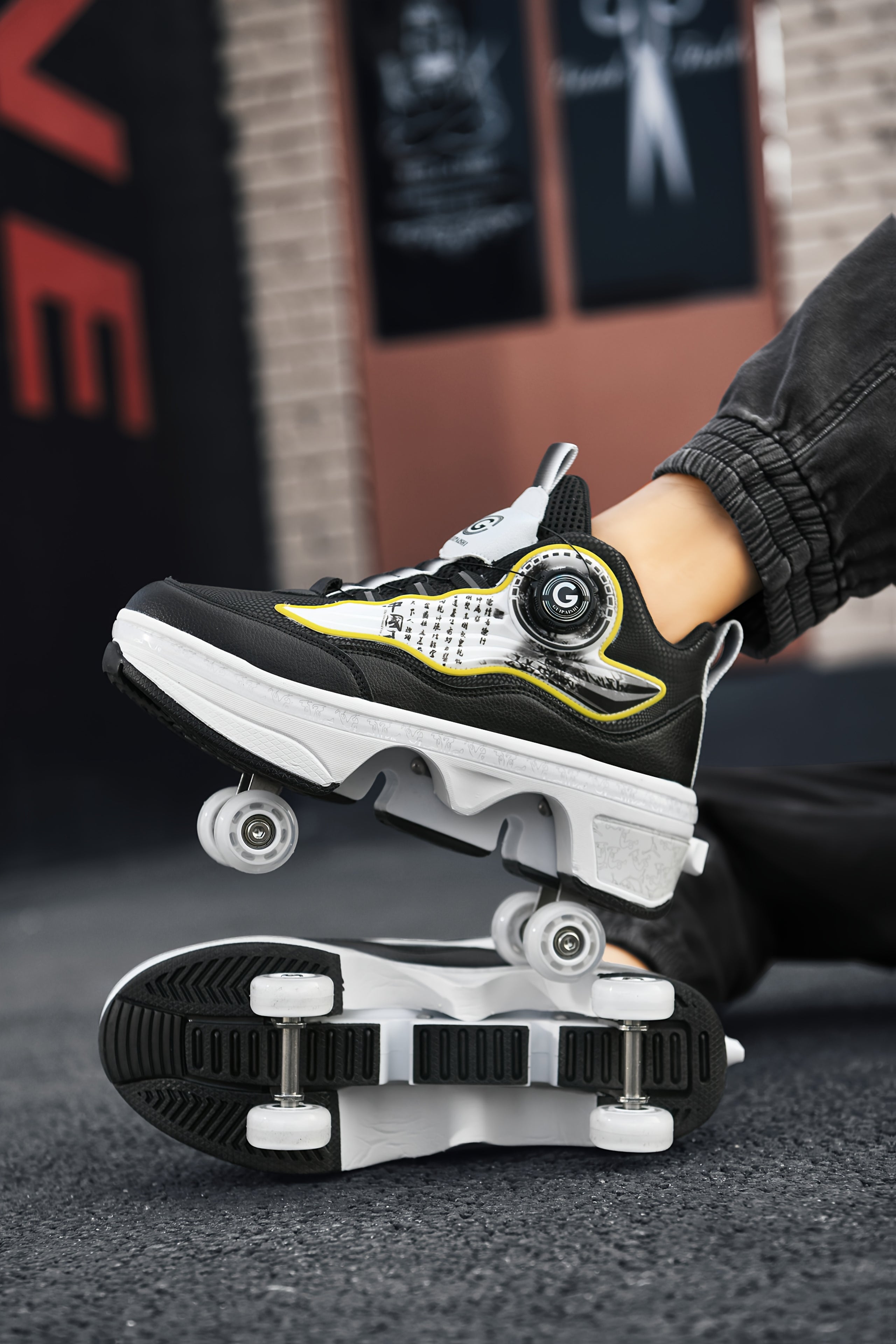 HighPeak Transformable Skate Shoes – 2-in-1 Walkable Four-Wheel Shoes