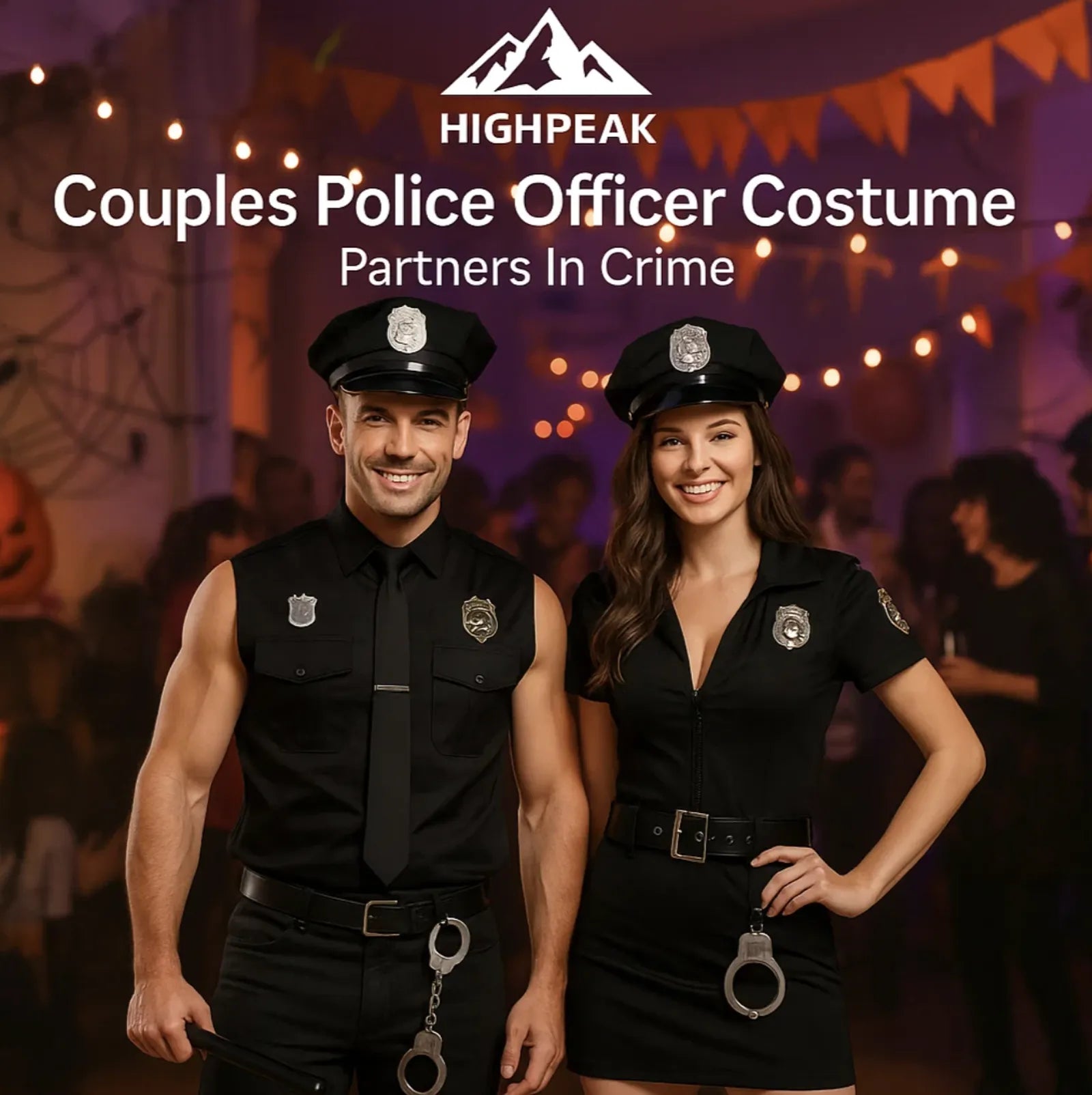 HighPeak Couples Police Officer Costume – Halloween Party Cosplay