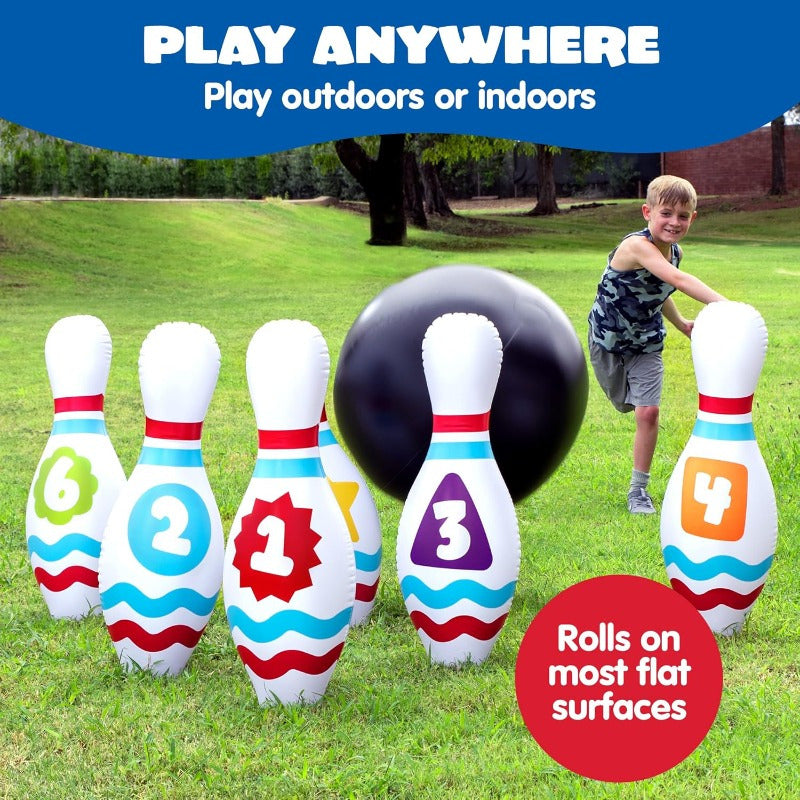 HighPeak Giant Inflatable Bowling Set – Fun Indoor/Outdoor Party Game