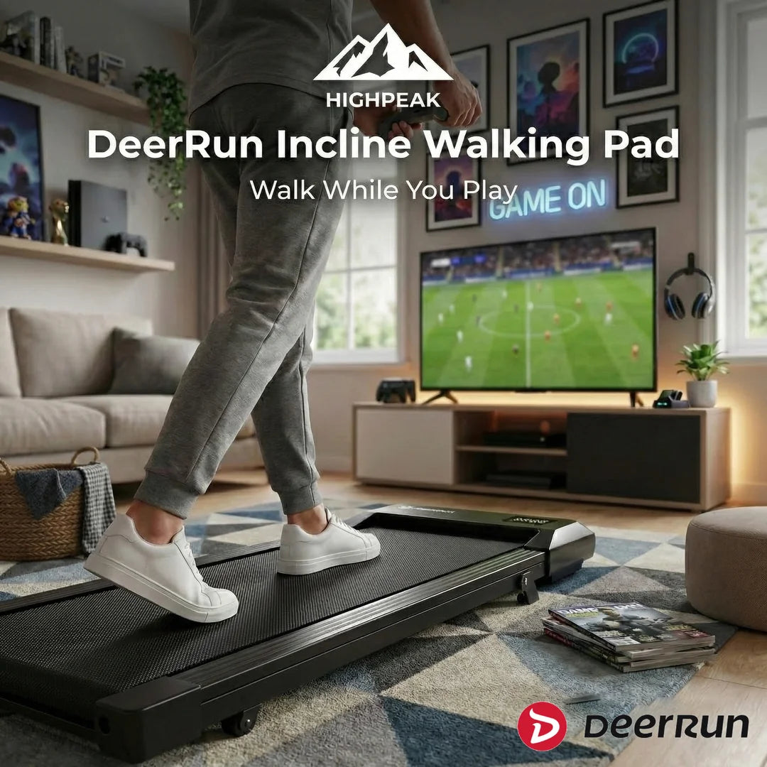 HighPeak DeerRun Incline Walking Pad Under Desk Smart Treadmill