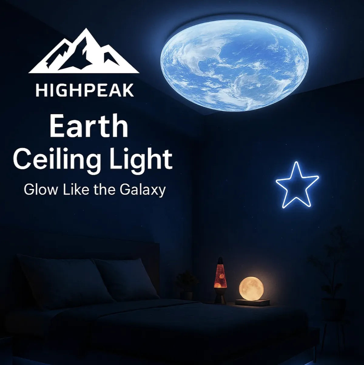 HighPeak Earth Ceiling Light – Modern LED Flush Mount Fixture World