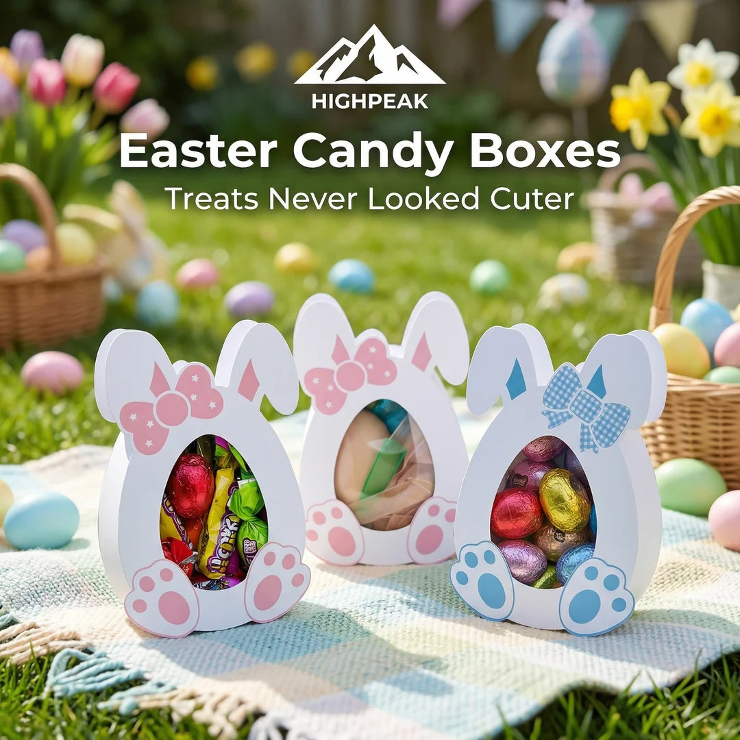 HighPeak Easter Candy Boxes | Cute Bunny Treat Gift Boxes