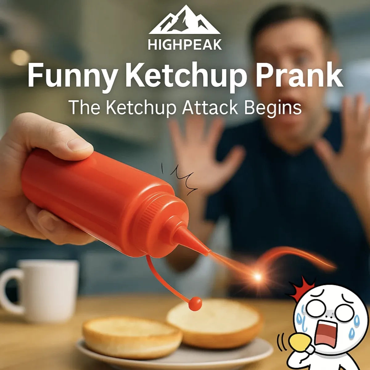 HighPeak Fake Ketchup Prank – Funny Gag Toy for Kids & Adults