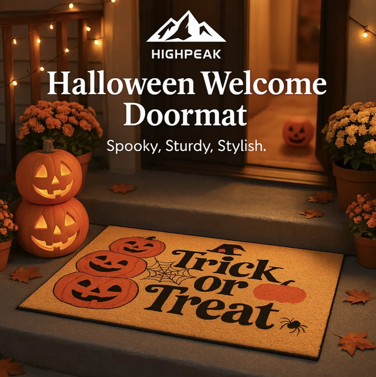 HighPeak Halloween Welcome Doormat – Funny Spooky Mat in 3 Sizes