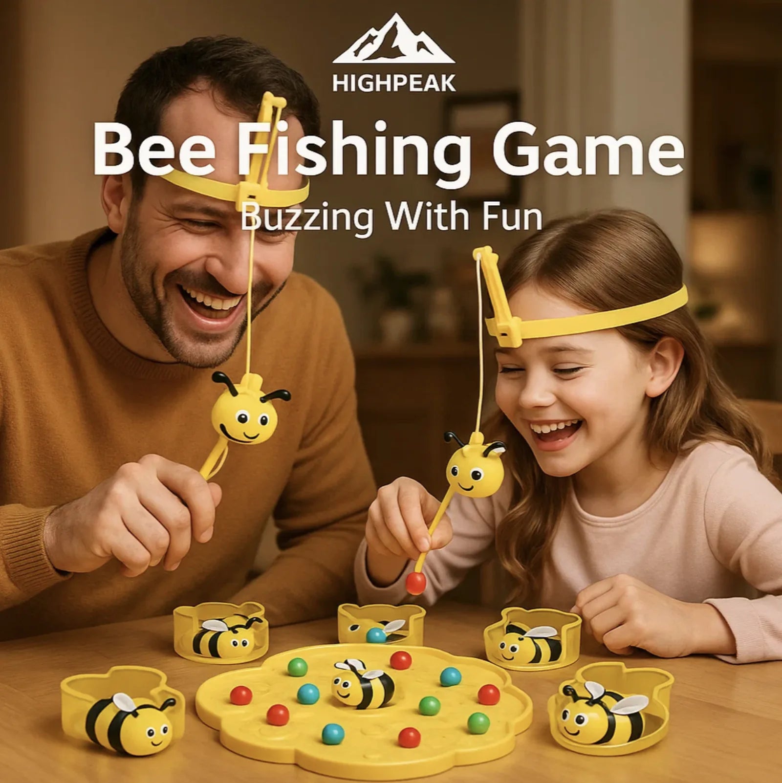 HighPeak Bee Fishing Game Interactive Educational Family Toy