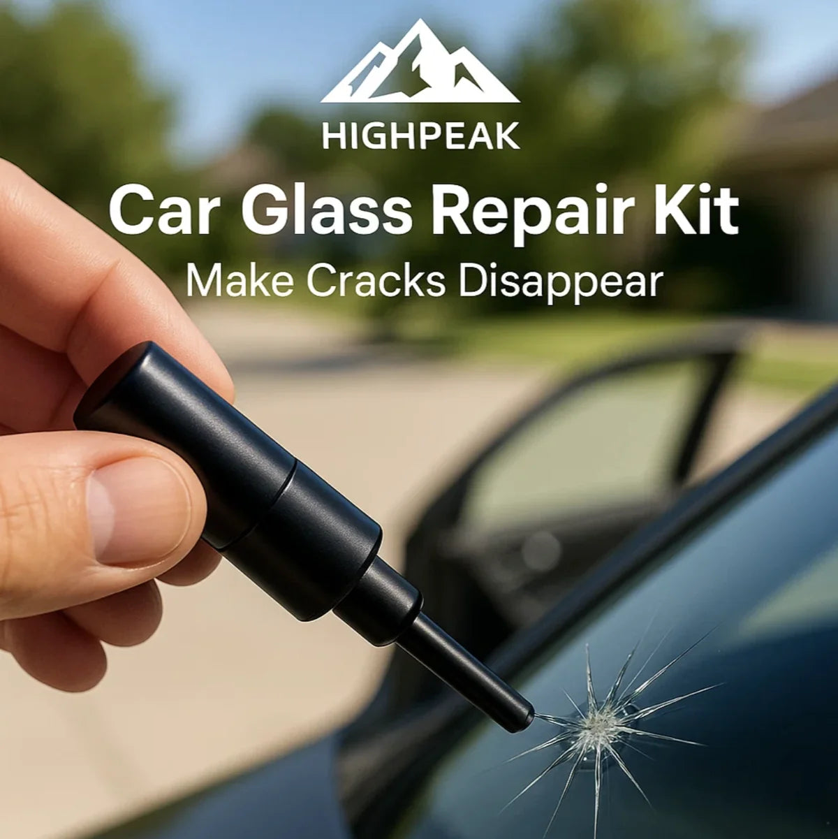 HighPeak Car Glass Repair Kit – Windshield Chip & Crack Fix in Minutes