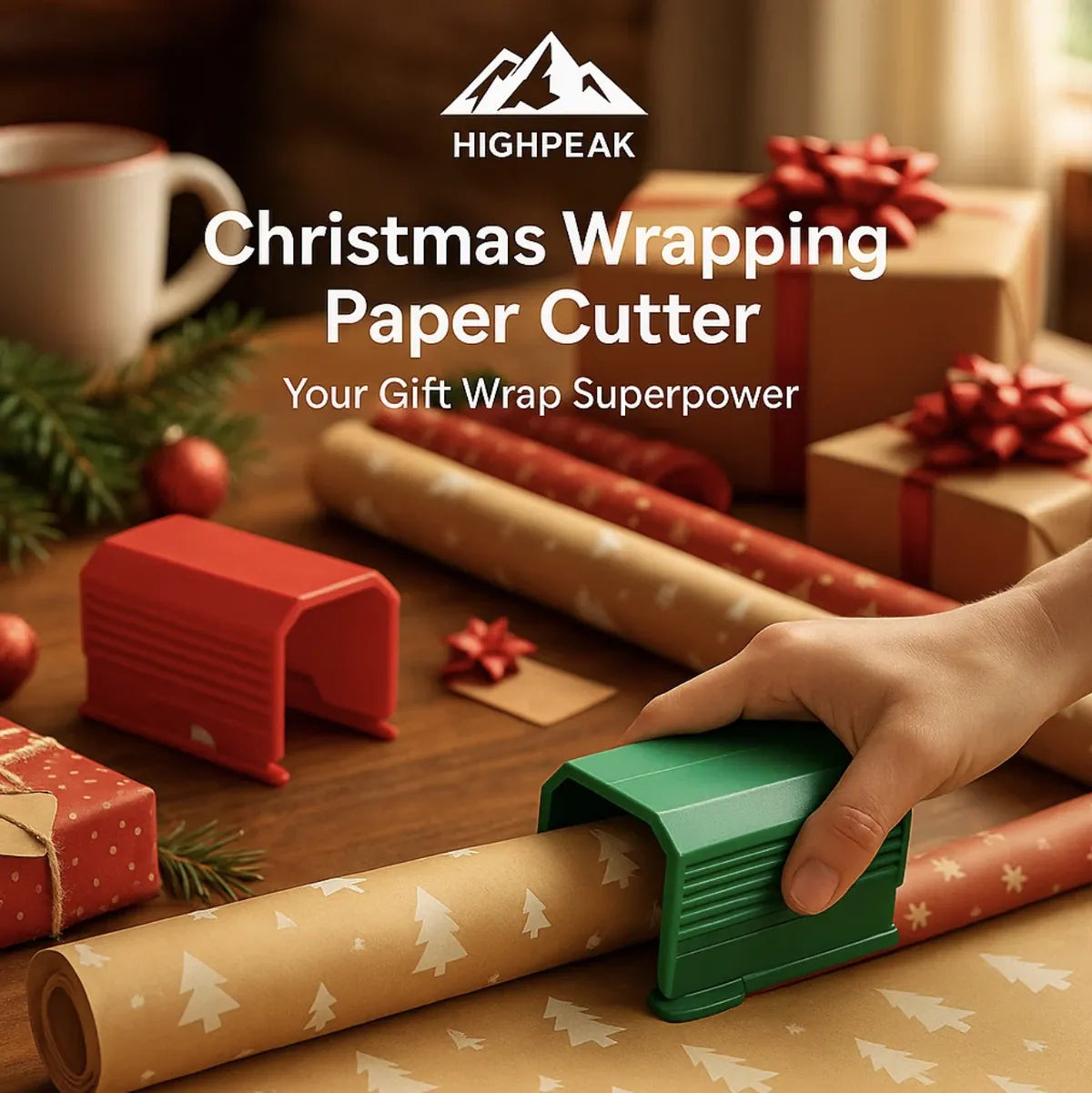 HighPeak Christmas Wrapping Paper Cutter – Precision Gift Wrap Tool