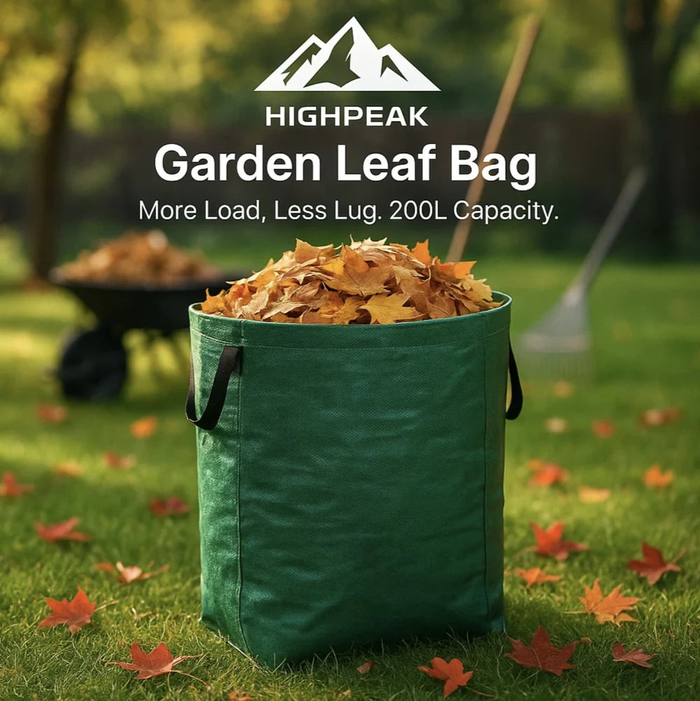 HighPeak 200L Garden Leaf Bag with Gloves – Foldable, Waterproof