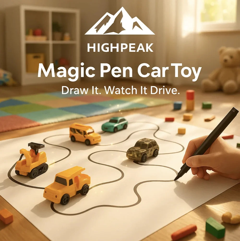 HighPeak Magic Pen Car Toy – STEM Line Following Vehicle for Kids