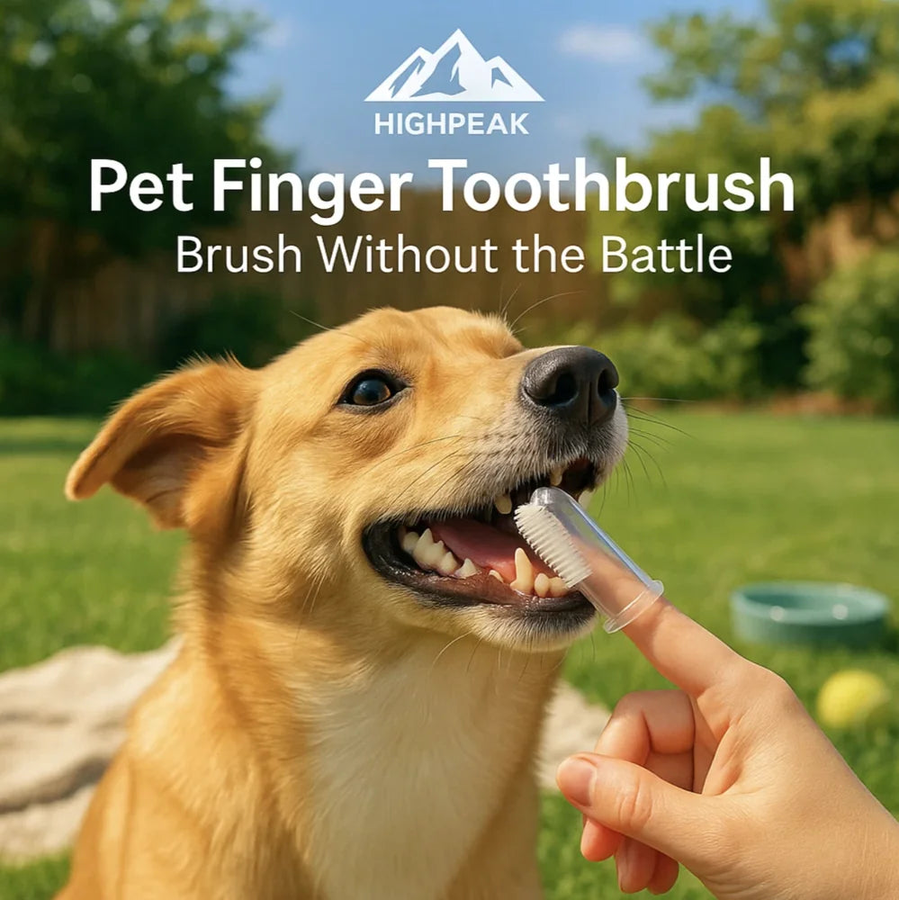 HighPeak Pet Finger Toothbrush for Dogs & Cats – Easy Dental Care