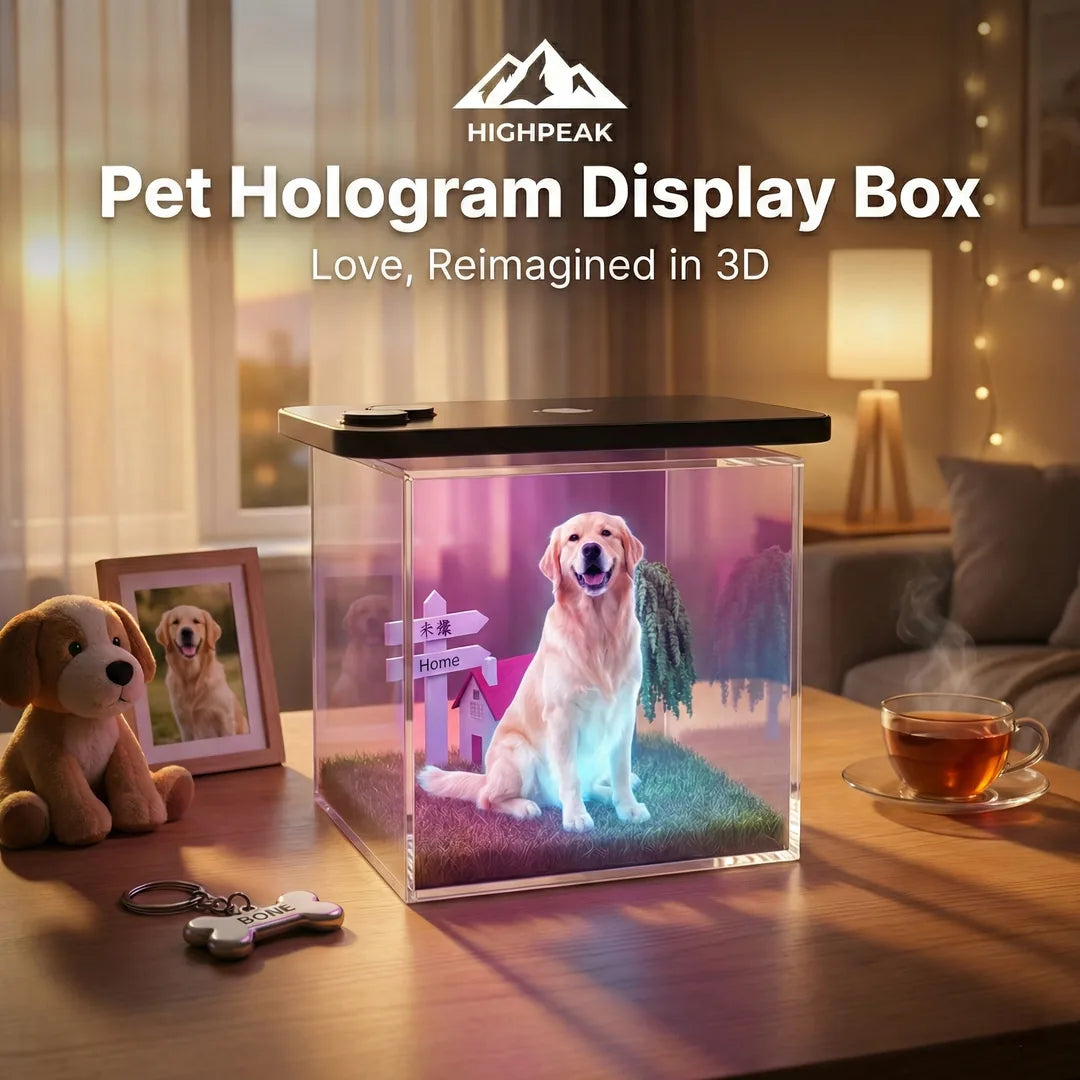 HighPeak Pet Hologram Display Box – 3D Memorial Projection for Pets
