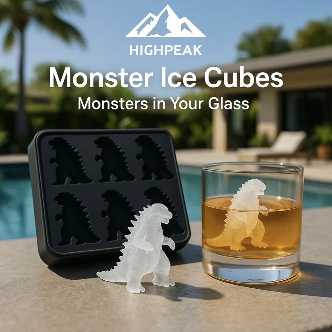 HighPeak Monster Ice Cube Mold – Large Silicone Godzilla Drink Tray