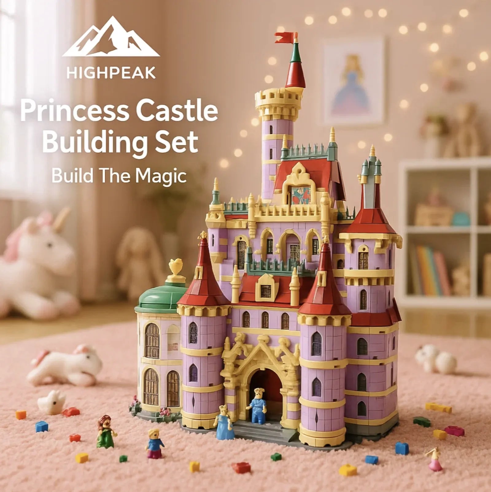 HighPeak Princess Castle Building Blocks – 2916pcs Romantic Toy Set