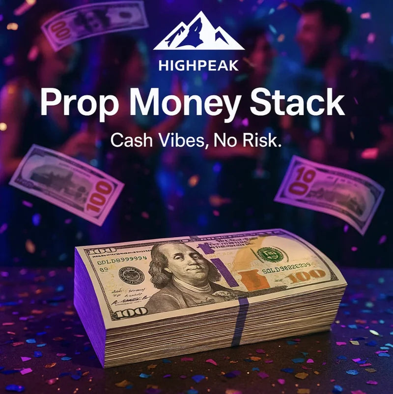 HighPeak Fake Money Stack | Realistic $100 Prop Bills for Fun & Gifts