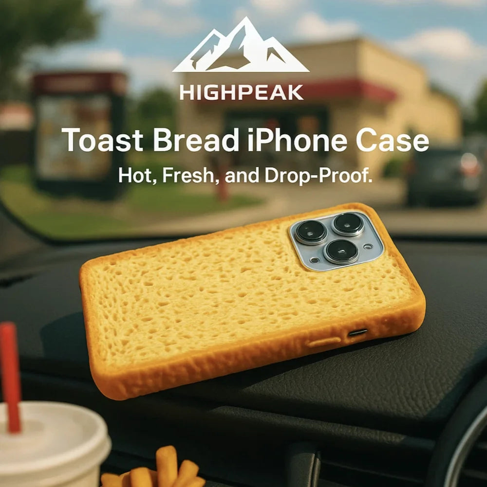 HighPeak Toast Bread iPhone Case – Funny Anti-Fall Protective Cover